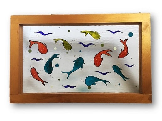 Stained Glass Art - Window with Fish – ArtQuest Gallery