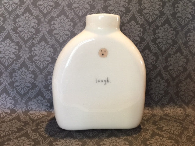 LAUGH - Round Icon Vase by Beth Mueller – ArtQuest Gallery